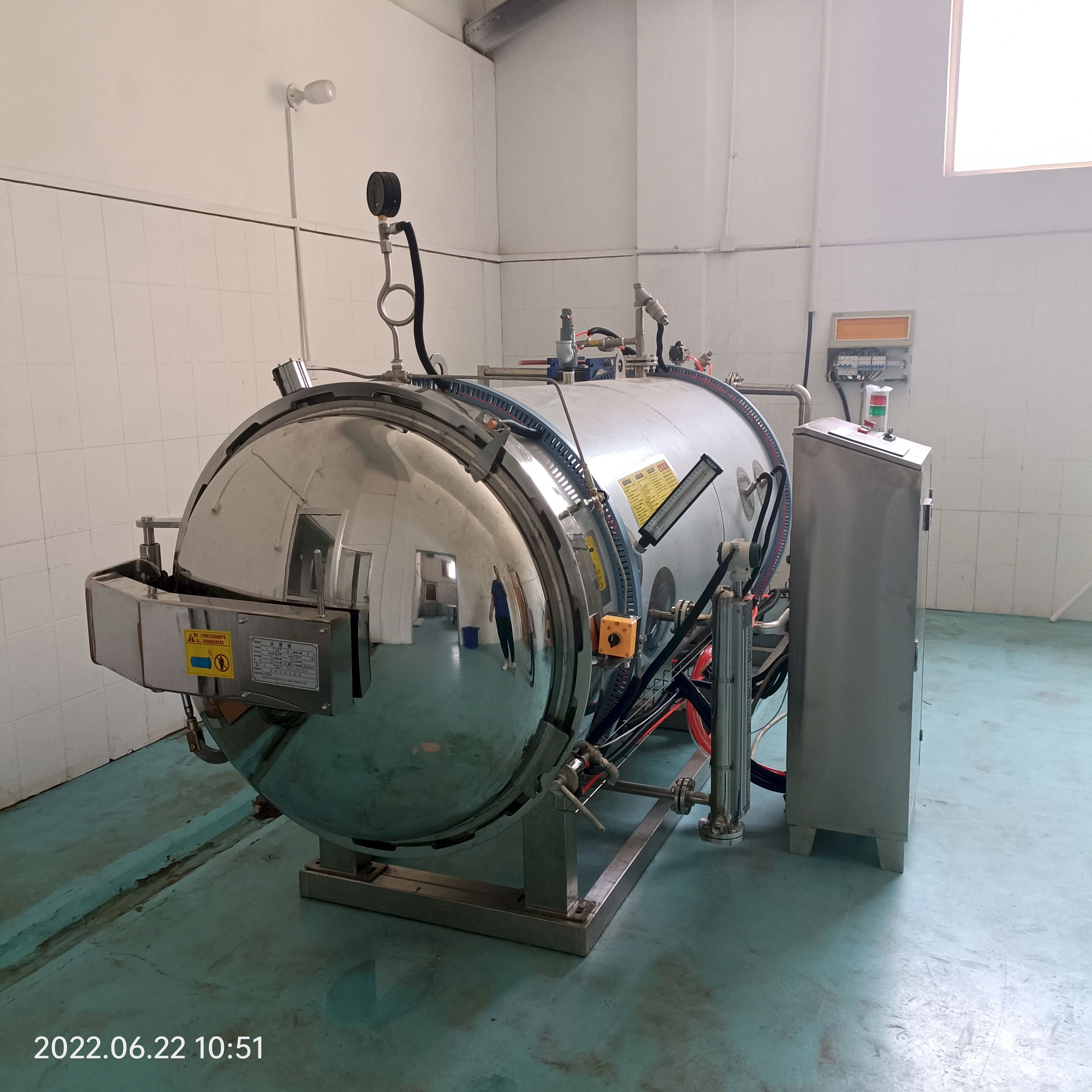 Industrial Rotary Autoclave Food Sterilizer New Condition Water ...