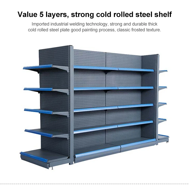 Supermarket Light Weight Gondola Shelving Retail Wooden Shelf Bread ...