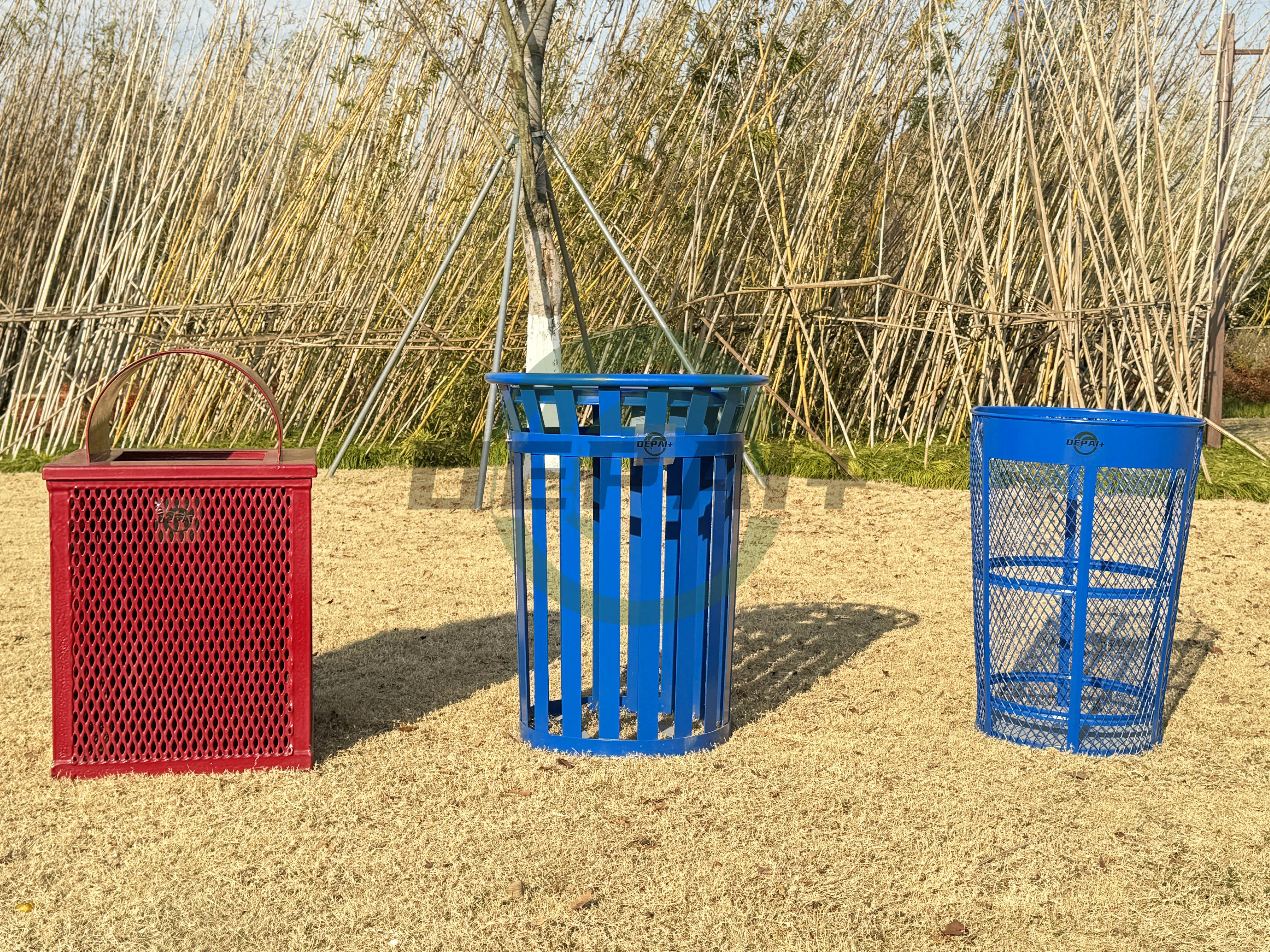 Outdoor Metal Sorting Garbage Container Trash Can Airport Mall Recycle ...