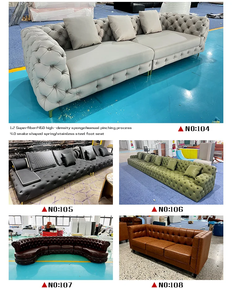 Deluxe Leather Sofa with Layered Back Design for Entertainment Venues ...