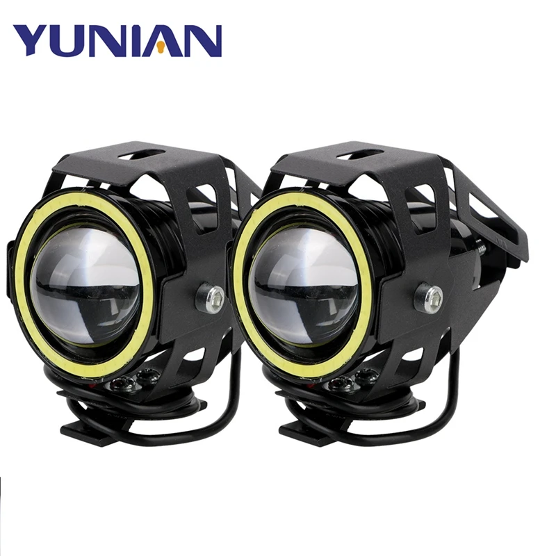 Super Bright 125W LED Motorcycle Angel Eyes - Universal Fit