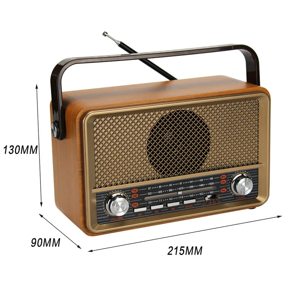 2022 Retro Fm Radio Vintage Wooden Radio Classic Dsp Radio M-511bt ...