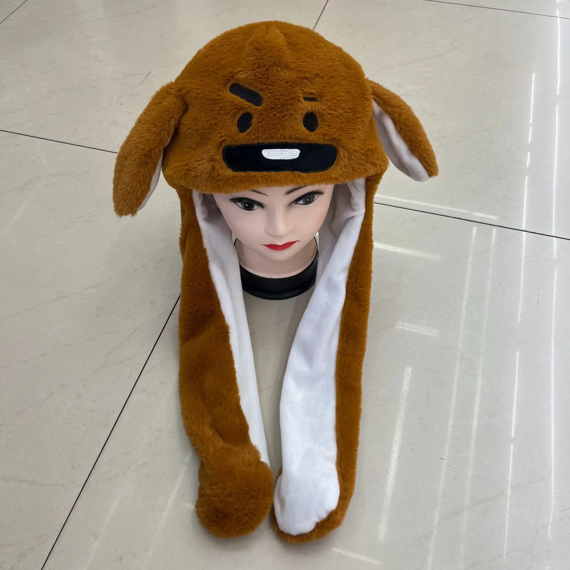 Winter Custom Bunny Moving Ears Air Pumping Plush Hats