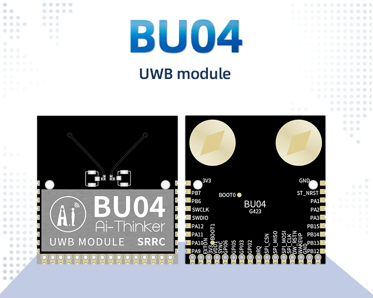 Ai Thinker Bu04 Dual Antenna Uwb Module For Precision Positioning