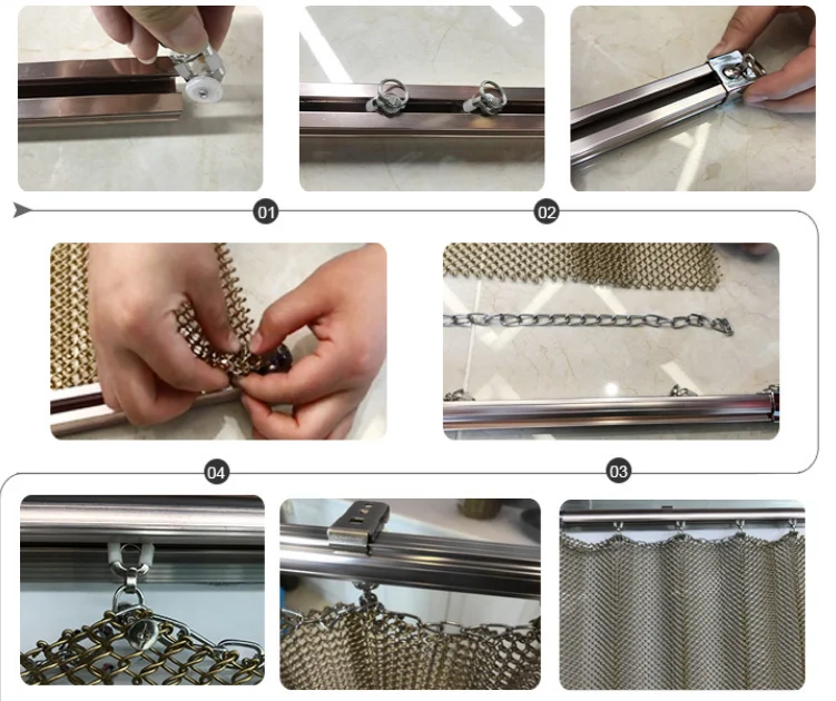 Customized Color Chain Mail Wire Mesh Stainless Steel