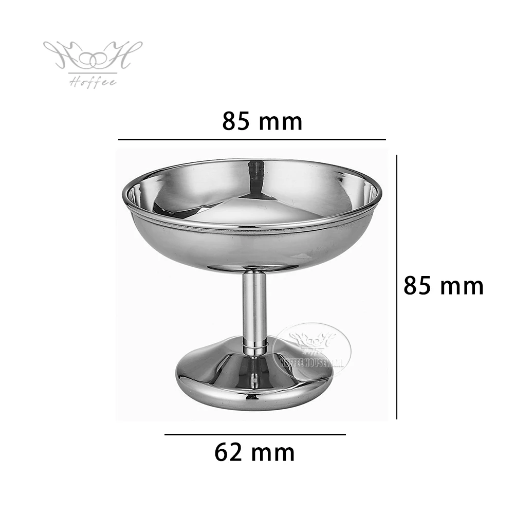 Stem Ice Cream Sundae Cup - Durable Stainless Steel Bowl