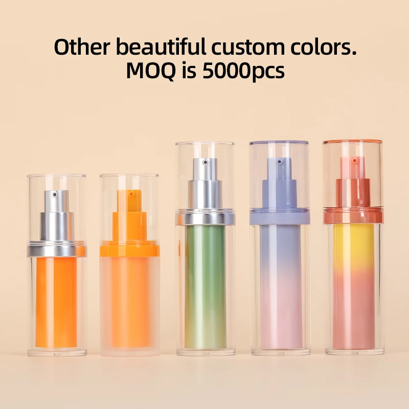 Unique Acrylic Airless Pump Bottles 30ml & 15ml for Sunscreen Lotion, Cream, and Cosmetic ...