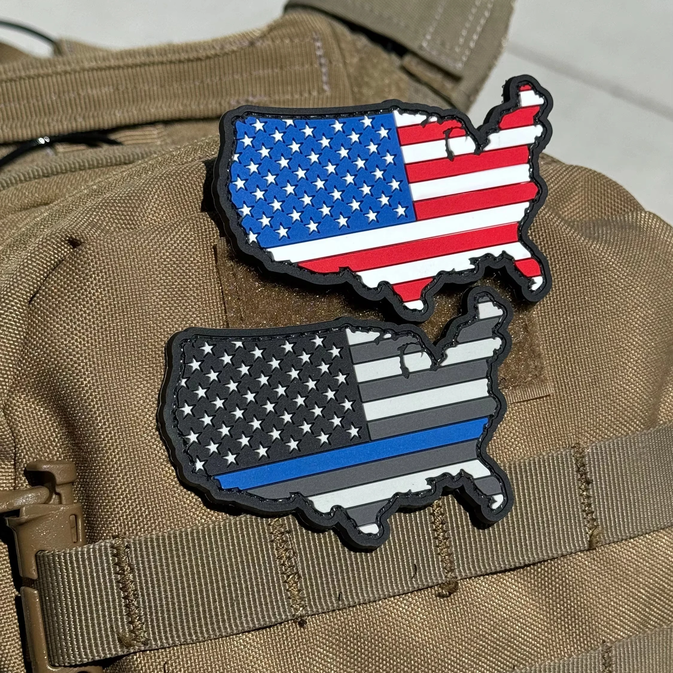 United States Map Flag Pvc Patch Wholesale 3d Brand Designer Custom ...