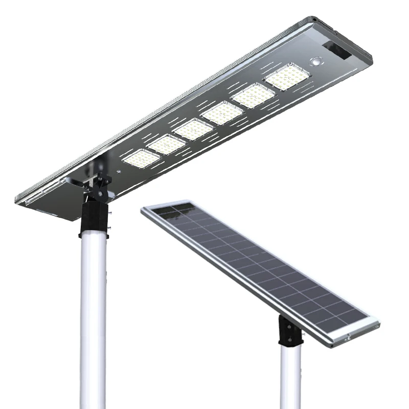 Remote Control Solar Street Light With High Lumens Aluminum Alloy ...