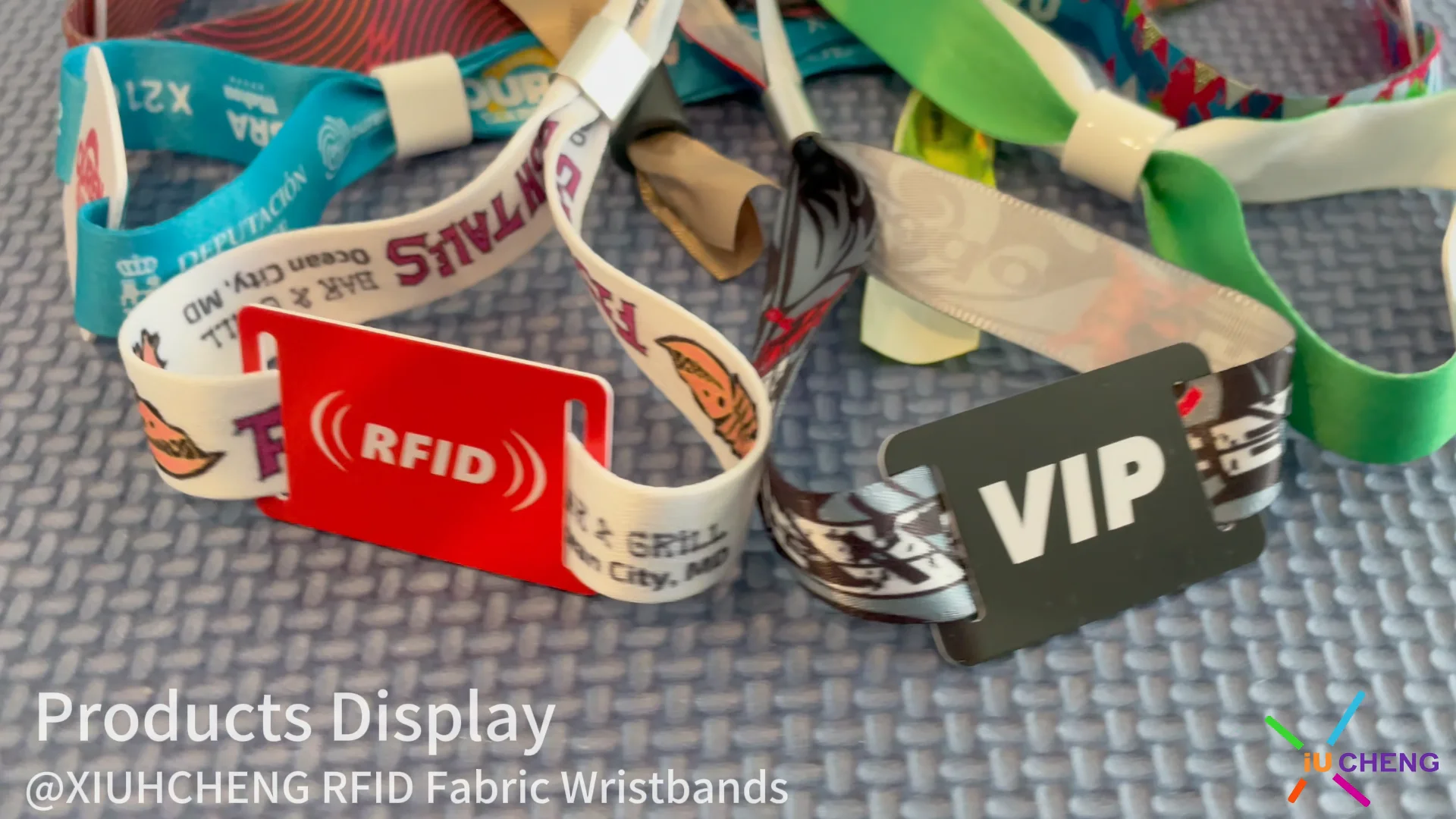 Eco-friendly Custom Rfid Fabric Wristbands With Qr Code For Festival ...