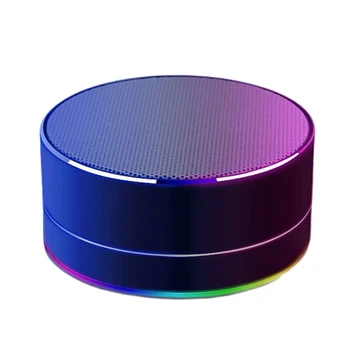 Metal Wireless Aux Pocket Speaker Lights Colorful Audionic Speaker ...