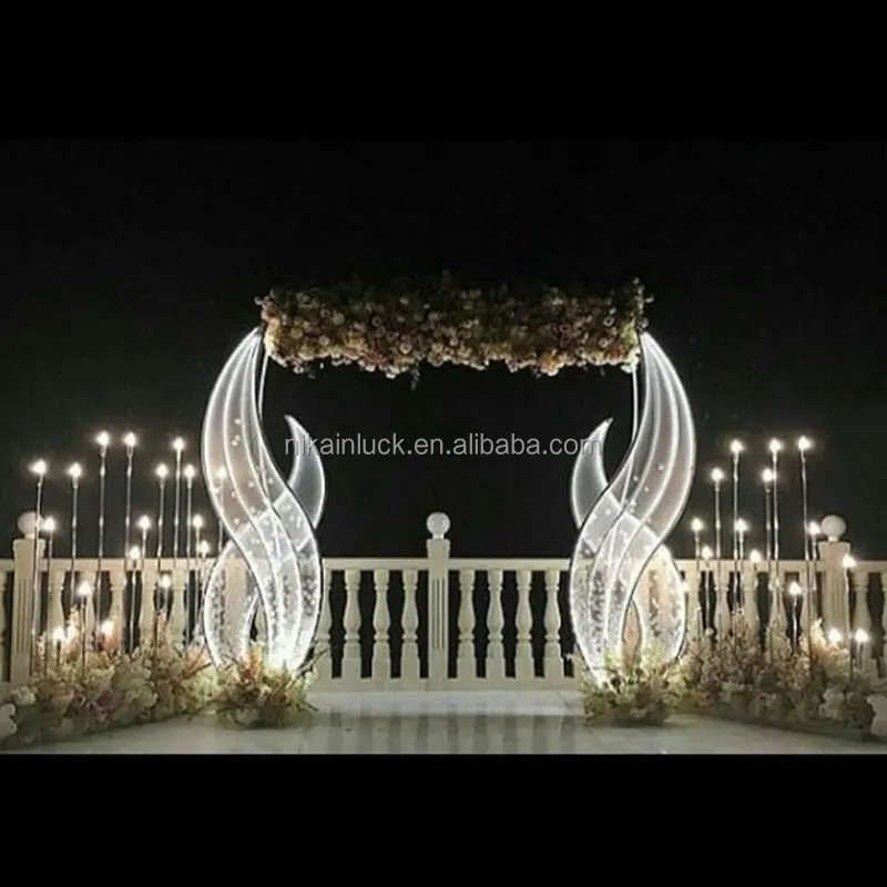 Curve Background Stand Wedding Ceremony Decorations Backdrop Stand ...