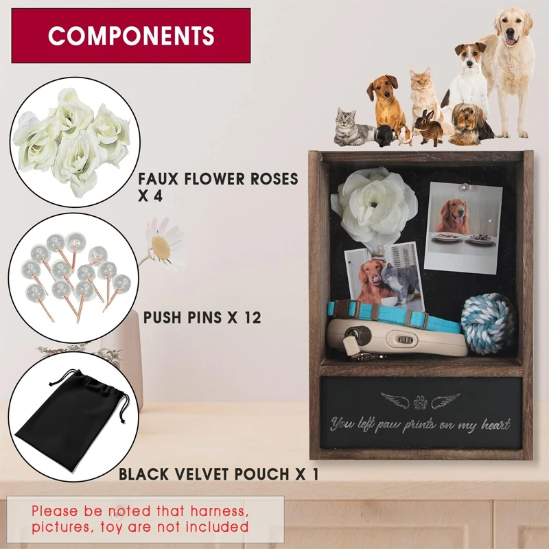 Memorial Gift Frame Pet Urn For Ashes Display Case For Dogs & Cats ...