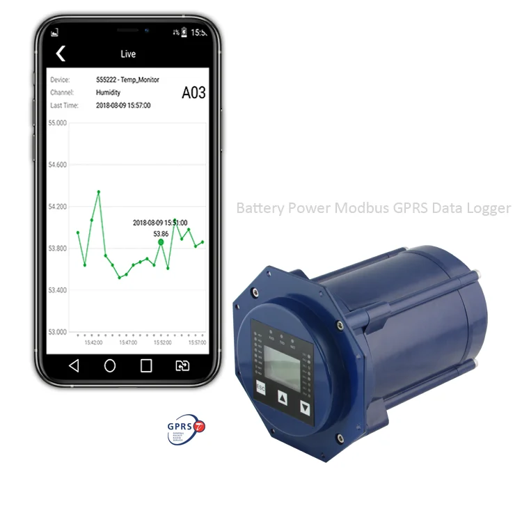 Rs485 Modbus Temperature Controller Waterproof Ip68 Pvc Battery Power Water Pressure Data Logger ...