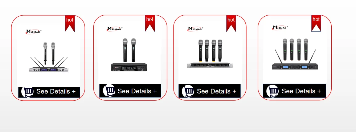 Factory 4 Channel Wireless Microphone System High Quality for Widely ...