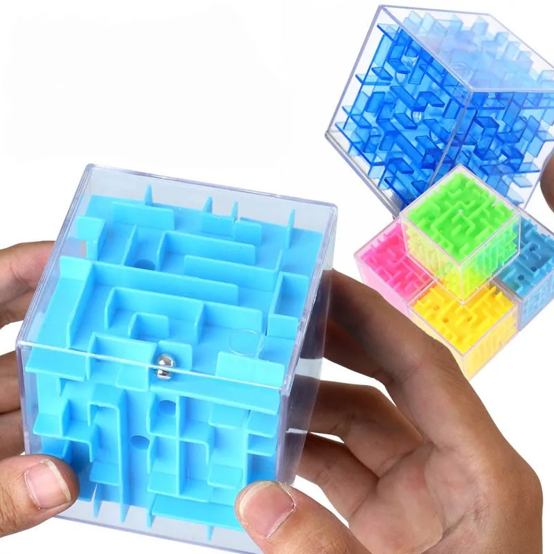 Tobefu 3d Maze Magic Cube Transparent Six-sided Puzzle Speed Cube ...