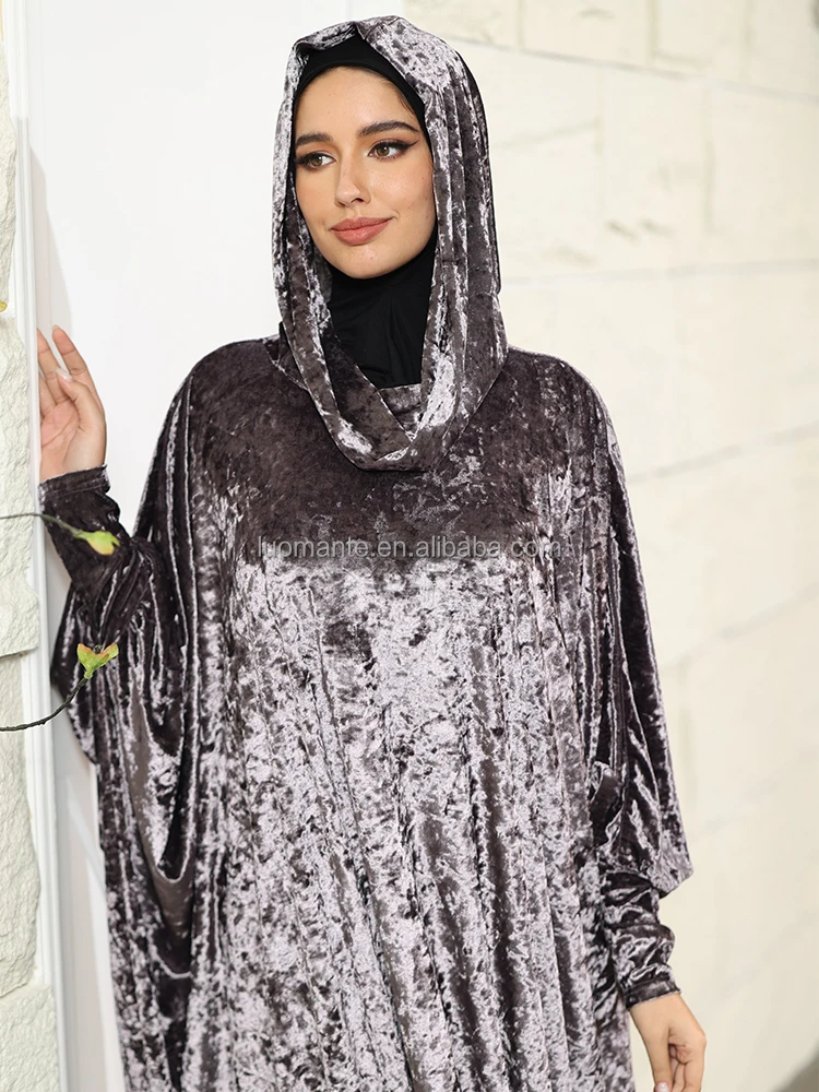 Custom Islamic Muslim Saudi Arab Jilbeb Women Prayer Dress Velvet ...
