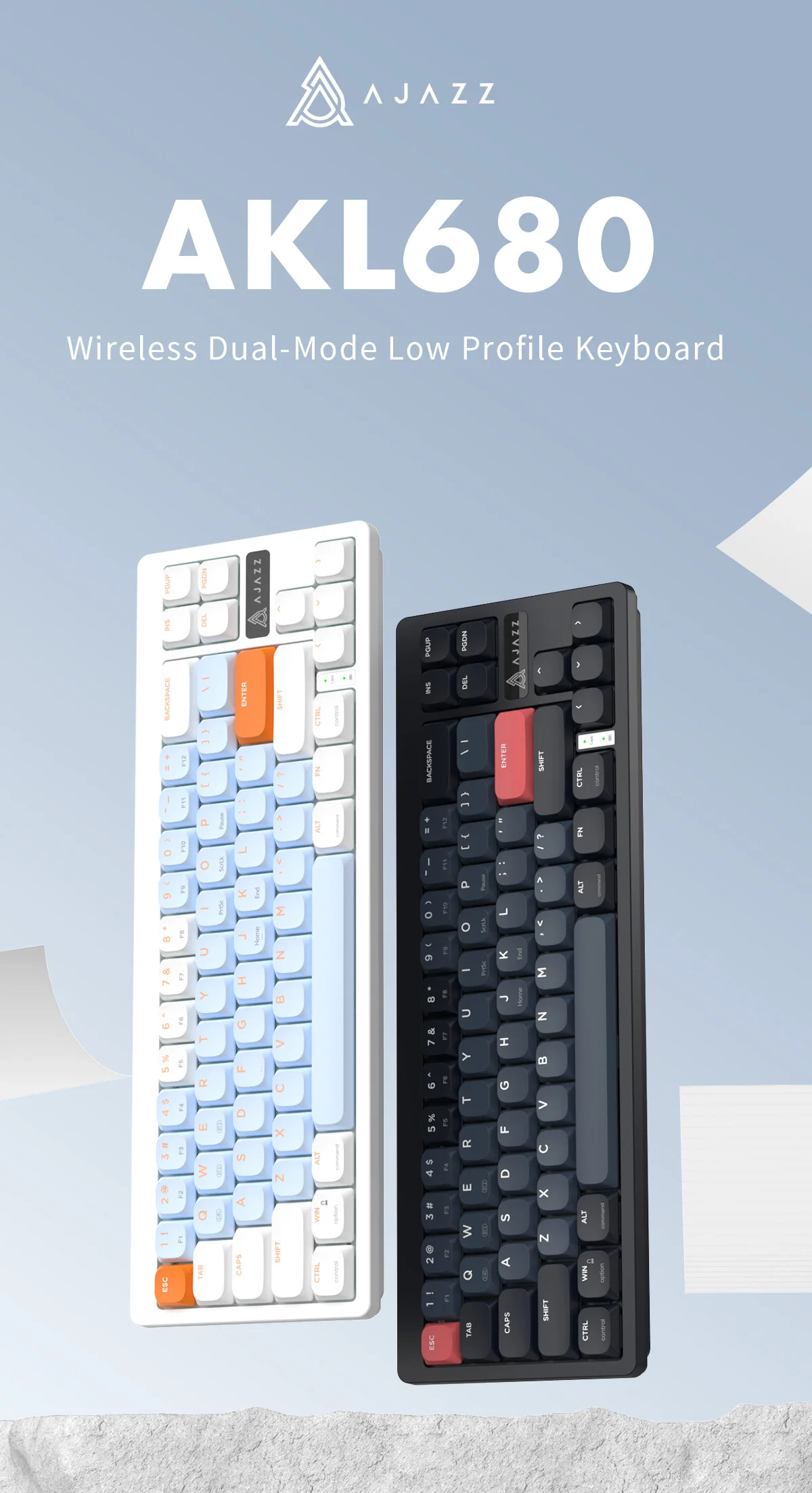 Ajazz AKL680 68 Keys - Wireless Dual-Mode Mechanical Keyboard