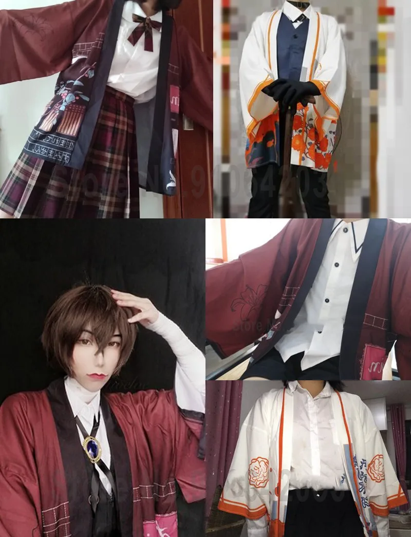 Bungo Stray Dogs Anime Cosplay Kimono Dazai Osamu Cos Costume Nakahara ...