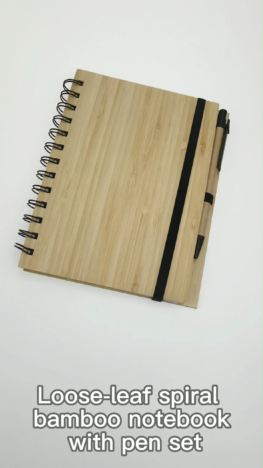 2021new Refillable Spiral Bound Eco Bamboo Diary Journal Note Book A5 ...