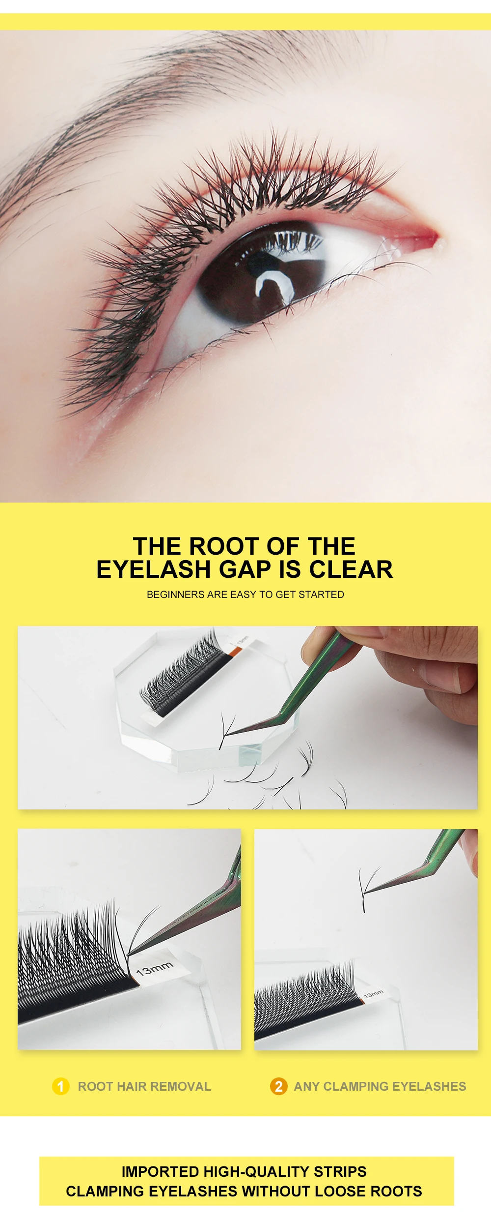 Wholesale Yy Mink Eyelash Extension Individual Eyelashes Private Label ...