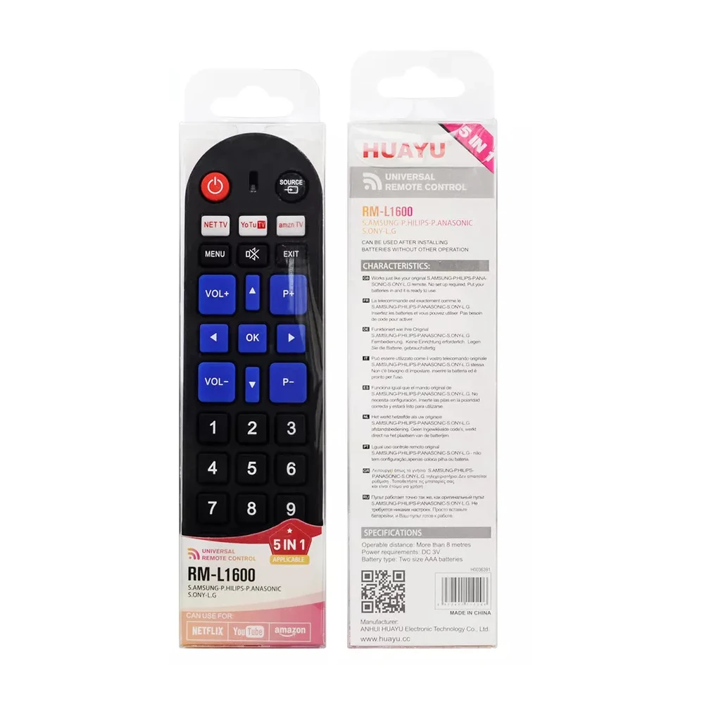 Huayu Rm-l1600 Manual Universal Tv Manual Remote Control For Samsung Sony Lg Smart Remote ...