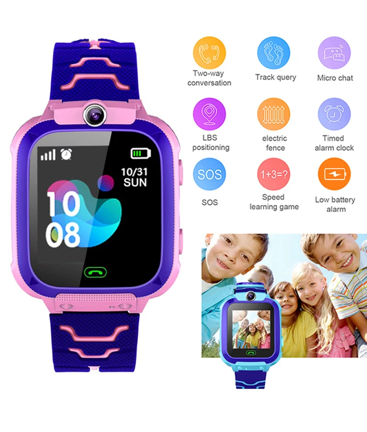 Q12 Kids Smart Waterproof Sos Antil-lost Smartwatch Baby 2g Sim Card ...
