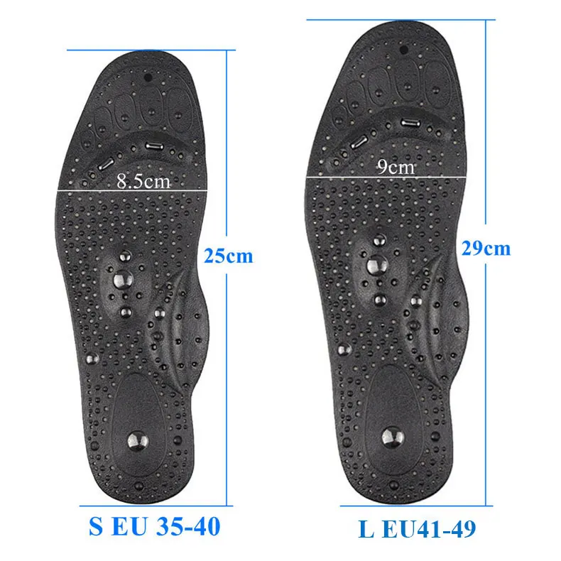 Genuine PVC Plastic Acupressure Magnetic Shoe Insoles Pain Relief ...
