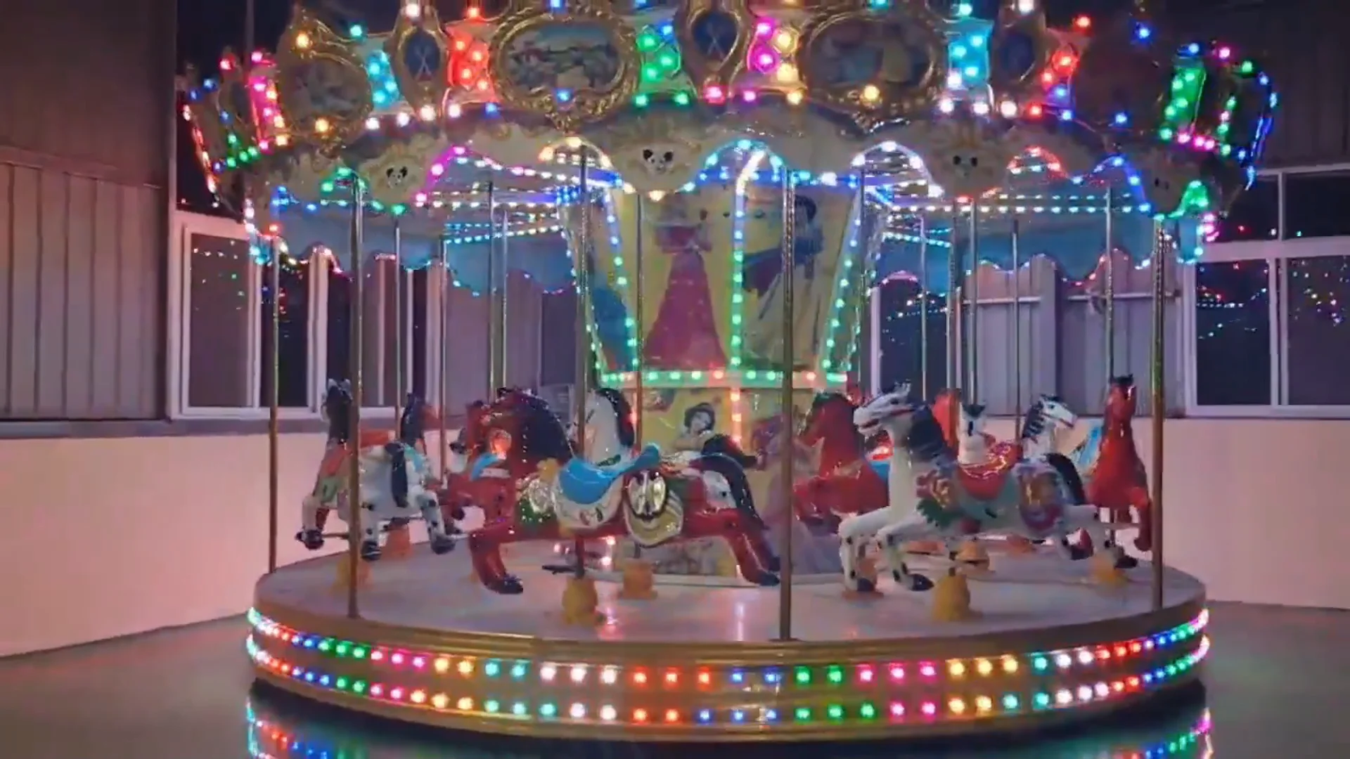 6 Seats 12 Seats Mini Fairground Rides Small Carousel For Sale - Buy ...