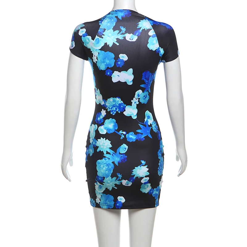 Sping 2024 Print Sleeveless Vestido Dress Night Club Wear Bodycon Mini ...