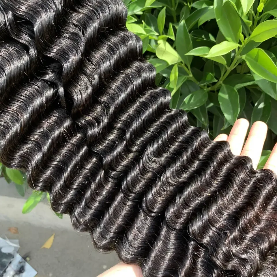 2023 High Quality 40 Inch Deep Wave Bundle,Indian Human Hair Double ...