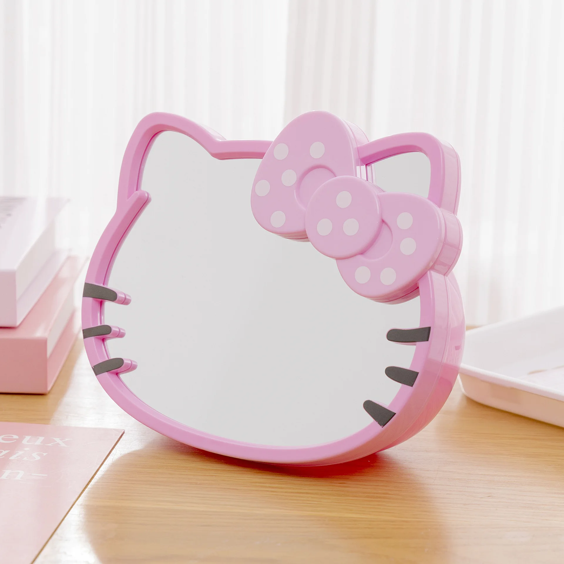 Kawaii Sanrioed Table Mirror Cartoon Cute Kt Cat Single Sided Princess ...
