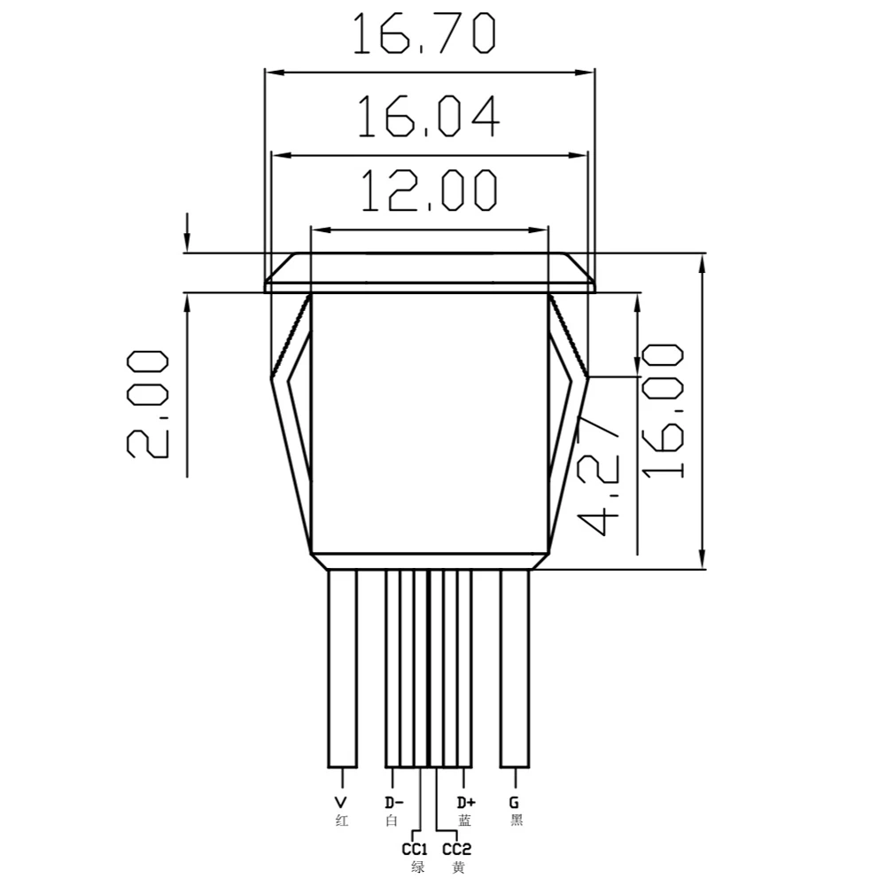 4pin 6pin USB Type C Connector - High Current Fast Charging