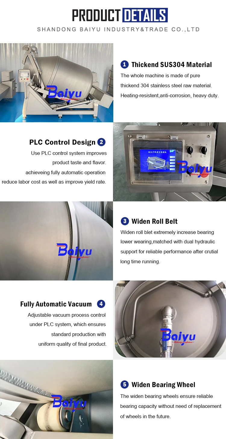 Automatic Chicken Marinator Tumbler Mixing Machine 1600l Chicken ...