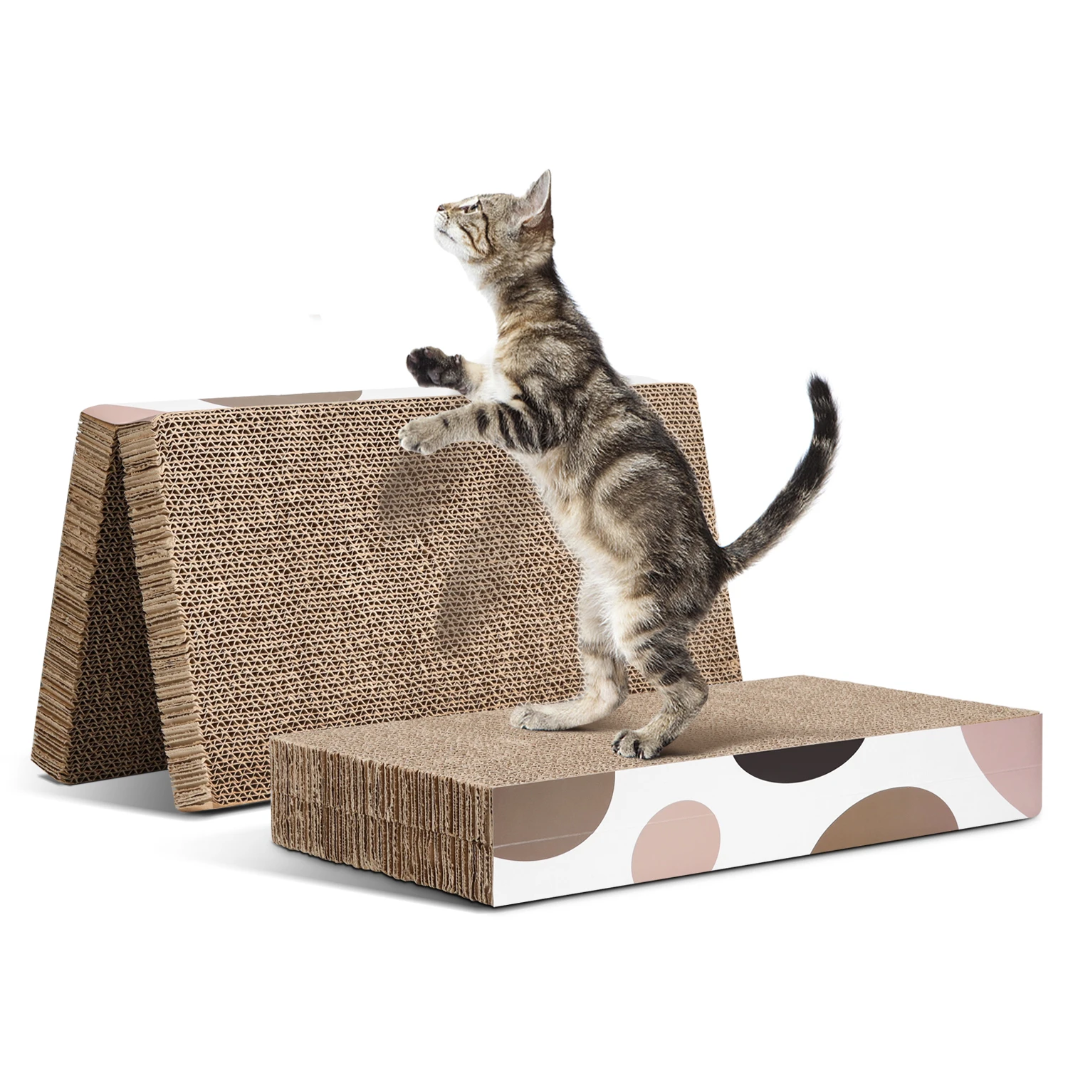 Foldable Reversible Corrugated Cat Scratching Board Sustainable Indoor ...