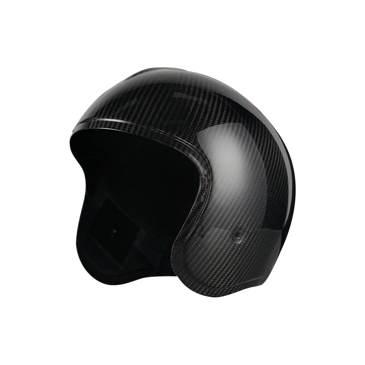 Open Face Full Carbon Fiber Motorcycle Helmet Men Women 3/4 Open Face ...