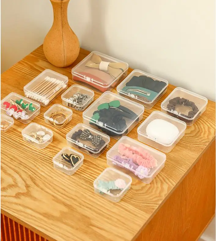 Custom Transparent Mini Square Storage Boxes With Lids For Craft ...