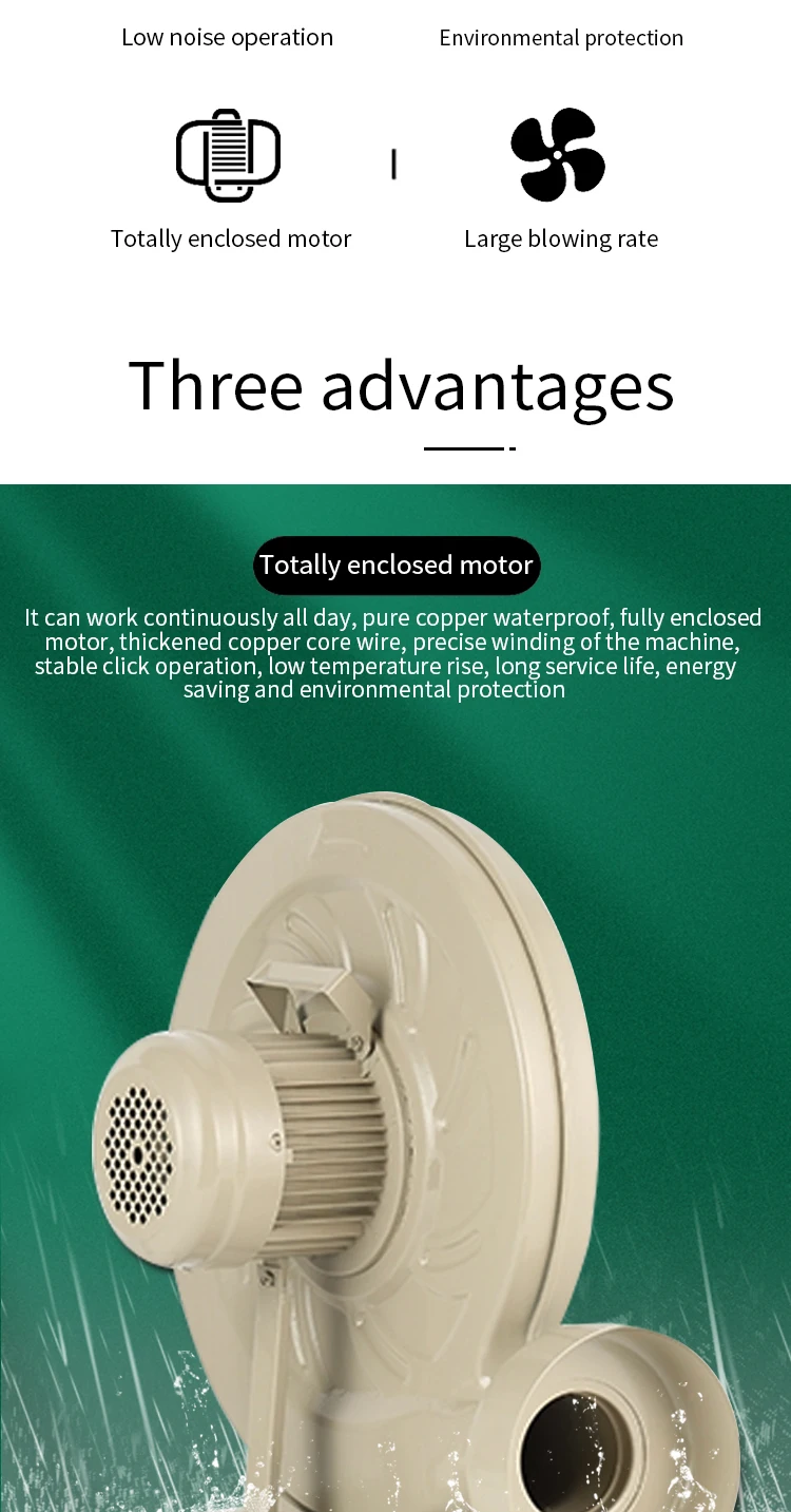 1.1KW with Totally Enclosed Motor Strong Smoke Suction and Large ...