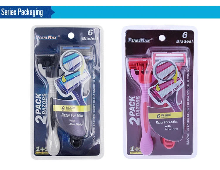 Pearlmax Disposable Razor - Six Blade Shaving Experience
