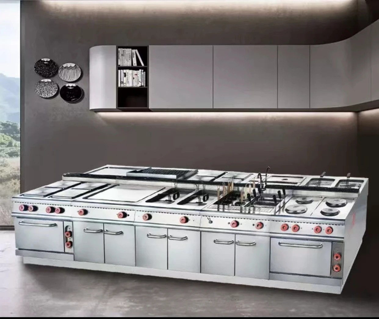 Stainless Steel Kitchen Suction Smoking Machine Kitchen Exhaust Hood ...