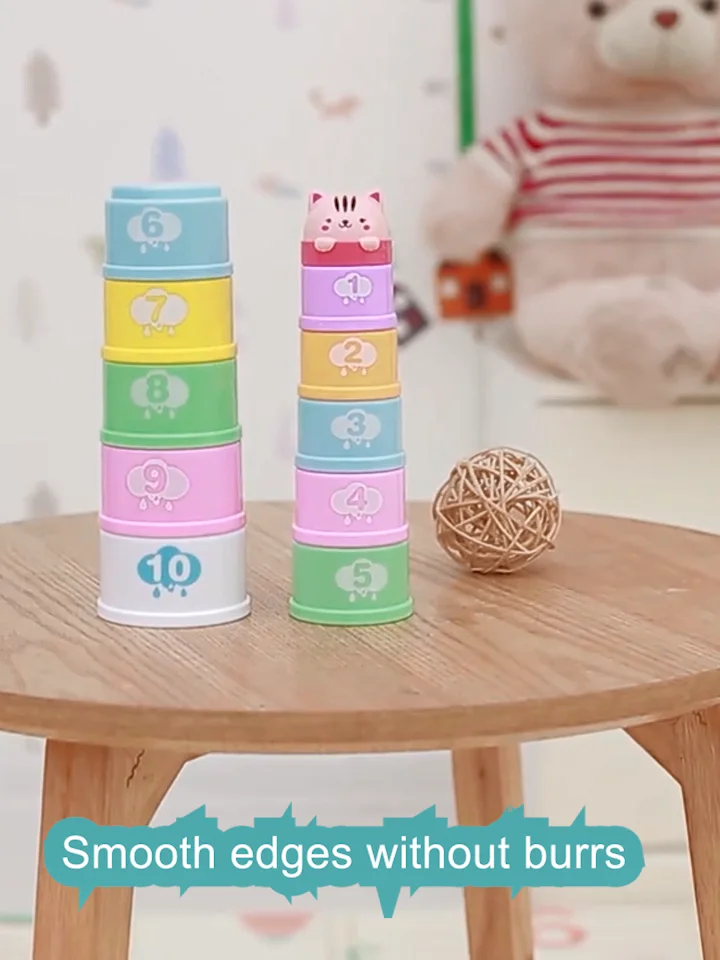 Intelligent Number Counting Cpc Children Stacking Nesting Cup Toy Stack ...