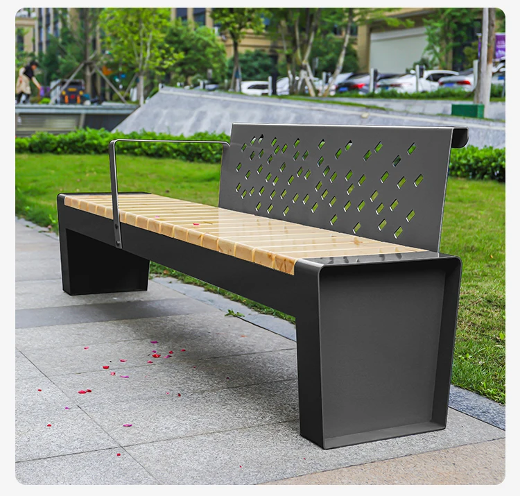Modern Urban Furniture - Durable Outdoor Wooden Benches