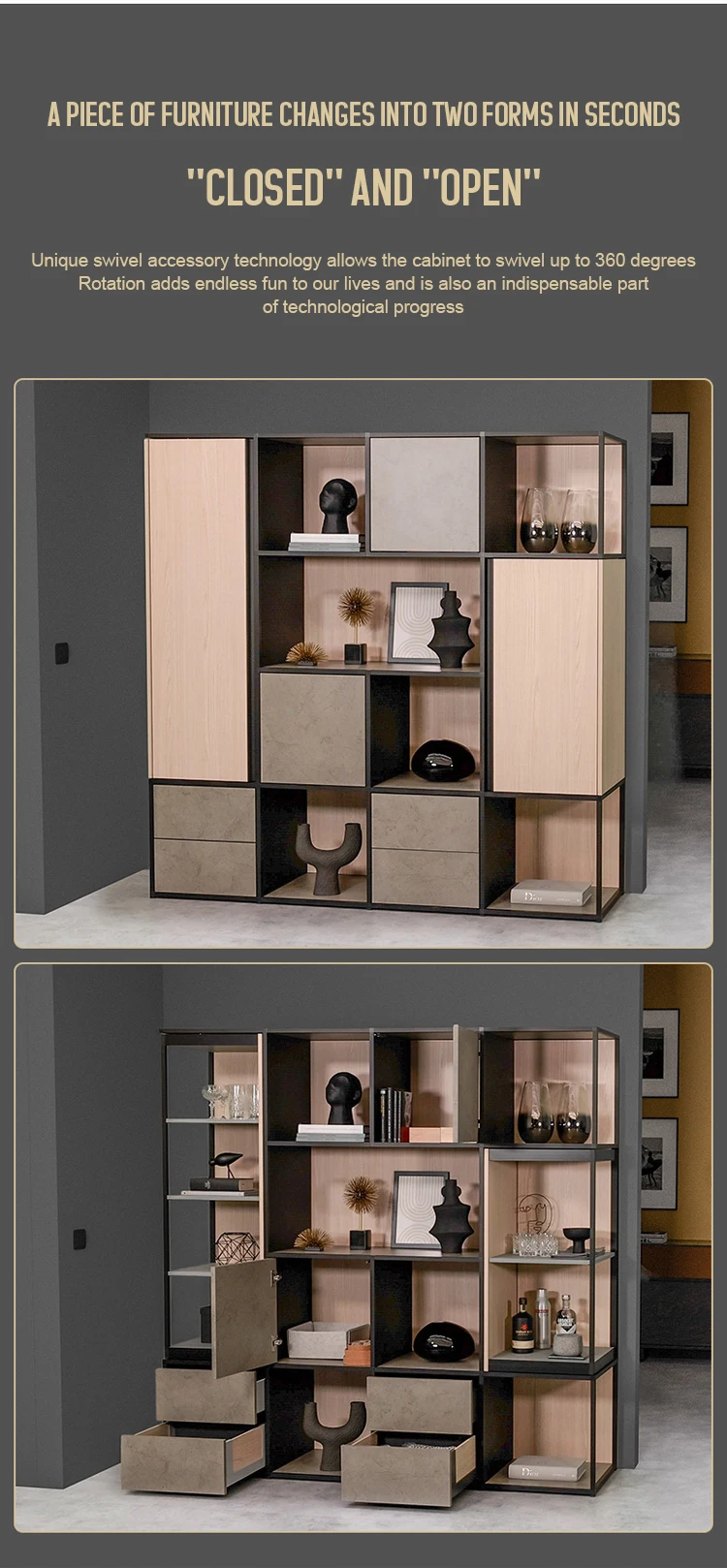 360 Degree Rotating Corner Cabinet for Bathroom & Kitchen Storage ...