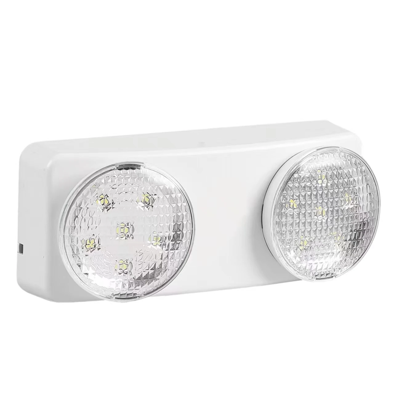 Wall Mounted Battery Backup Rechargeable Twin Spot Fire Safety Emergency Lamp Two Adjustable ...