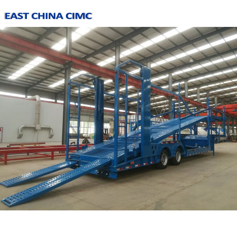 Car Hauler Semi Trailer for Sale 2 Axles Two Floor Vehicle Transport ...