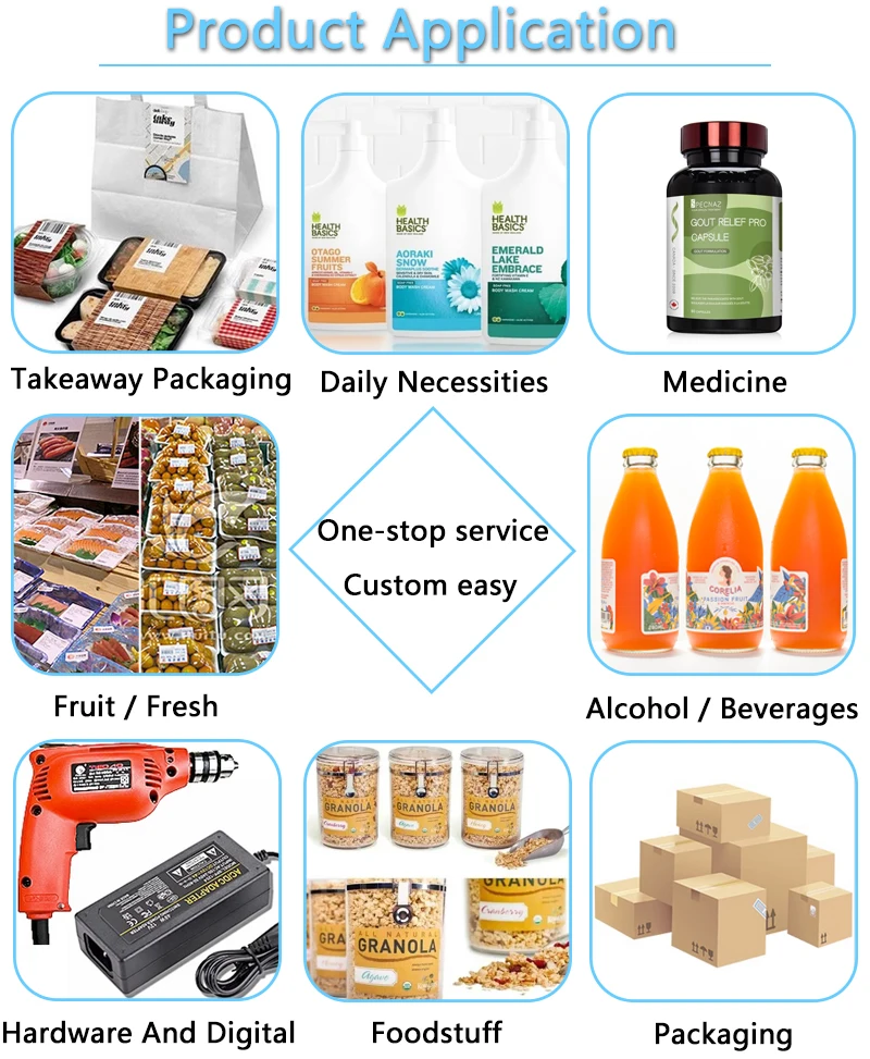 Multifunctional Sticker Set For Packaging Labels Custom Logo Foil Gold ...