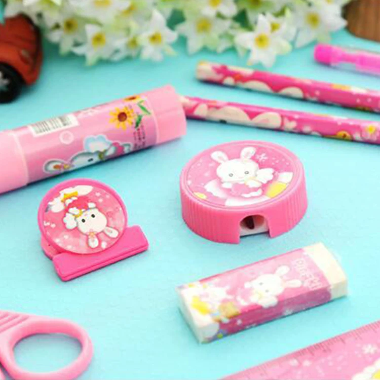 Eight Piece Stationery Set Children Birthday Gift Cute Kawaii Set ...