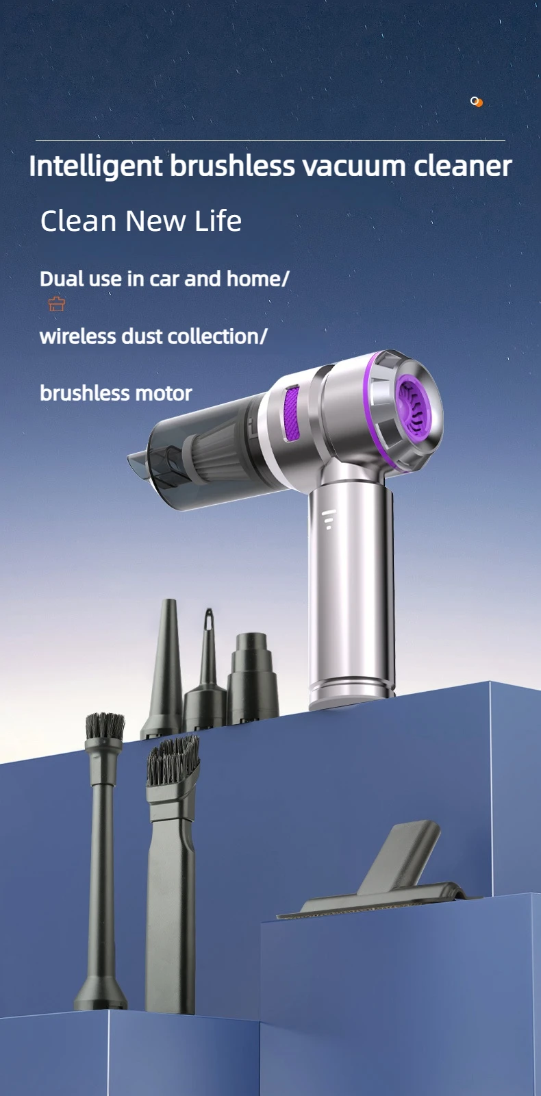 3 Gear 18000Pa Brushless Motor Dustbuster Cordless Handheld Vacuum Hand ...