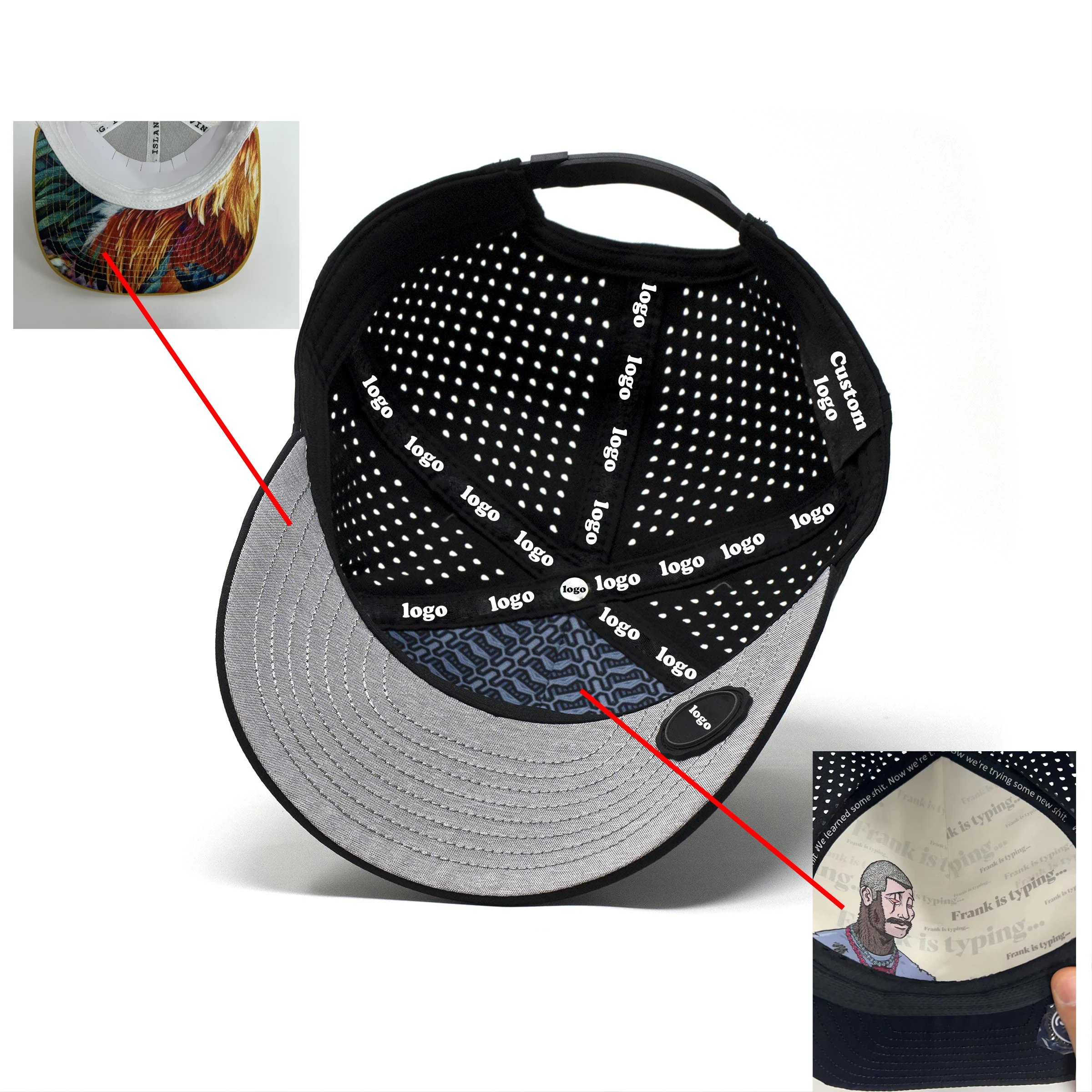 Custom 5 Panel Rubber Pvc Logo Baseball Cap,gorras De Beisbol ...