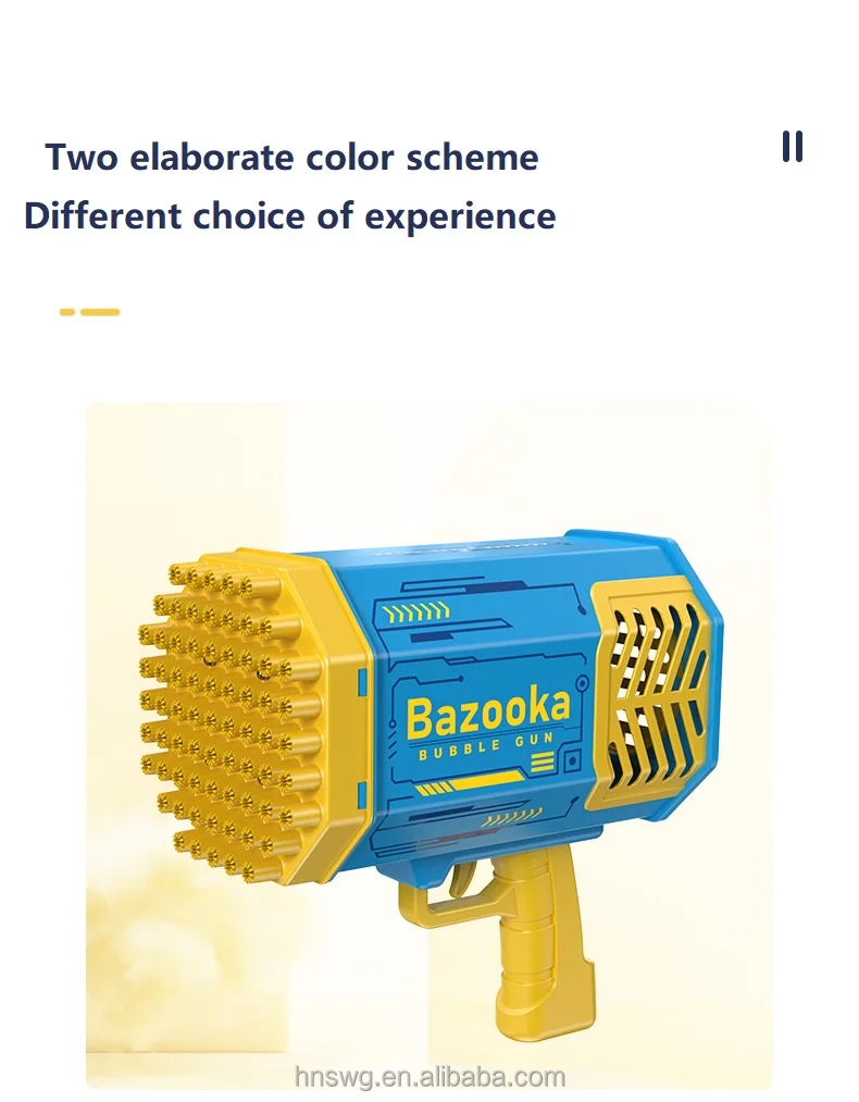 69 Holes Gatling Bubble Guns Kids Rocket Launcher Outdoor Children Toys ...